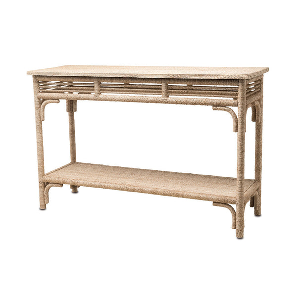 Currey and Company Braided Rope Console - Natural - Scenario Home