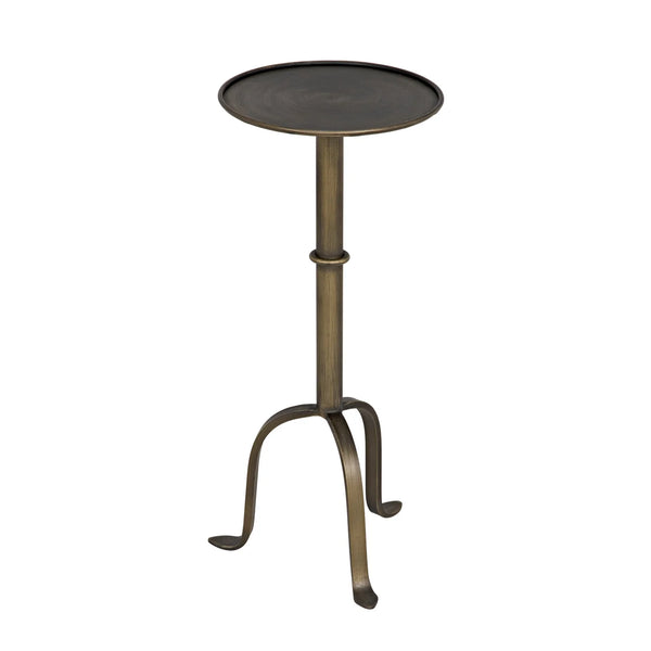 Tini Side Table, Metal with Aged Brass Finish - Scenario Home