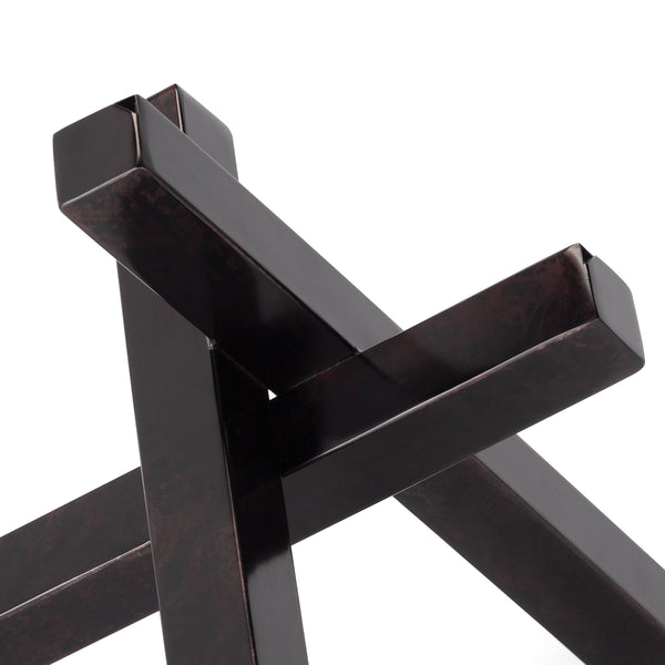 Intersecting Sculpture (Blackened Zinc) - Scenario Home