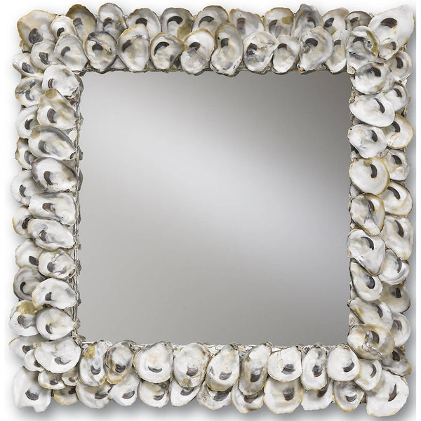 Currey and Company Square Oyster Shell Mirror - Scenario Home