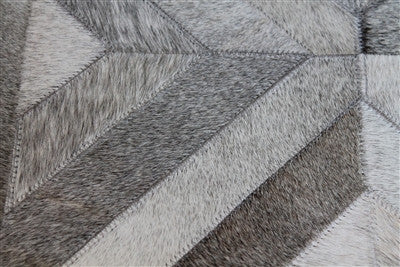 Patchwork Hide Rug - Grey - Scenario Home