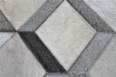 Trellis Hide Rug - Grey & Cream - Scenario Home